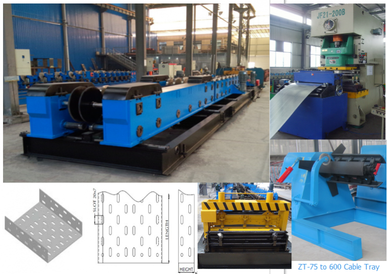 ZT-75 to 600 fully automatic cable tray rolling machine
